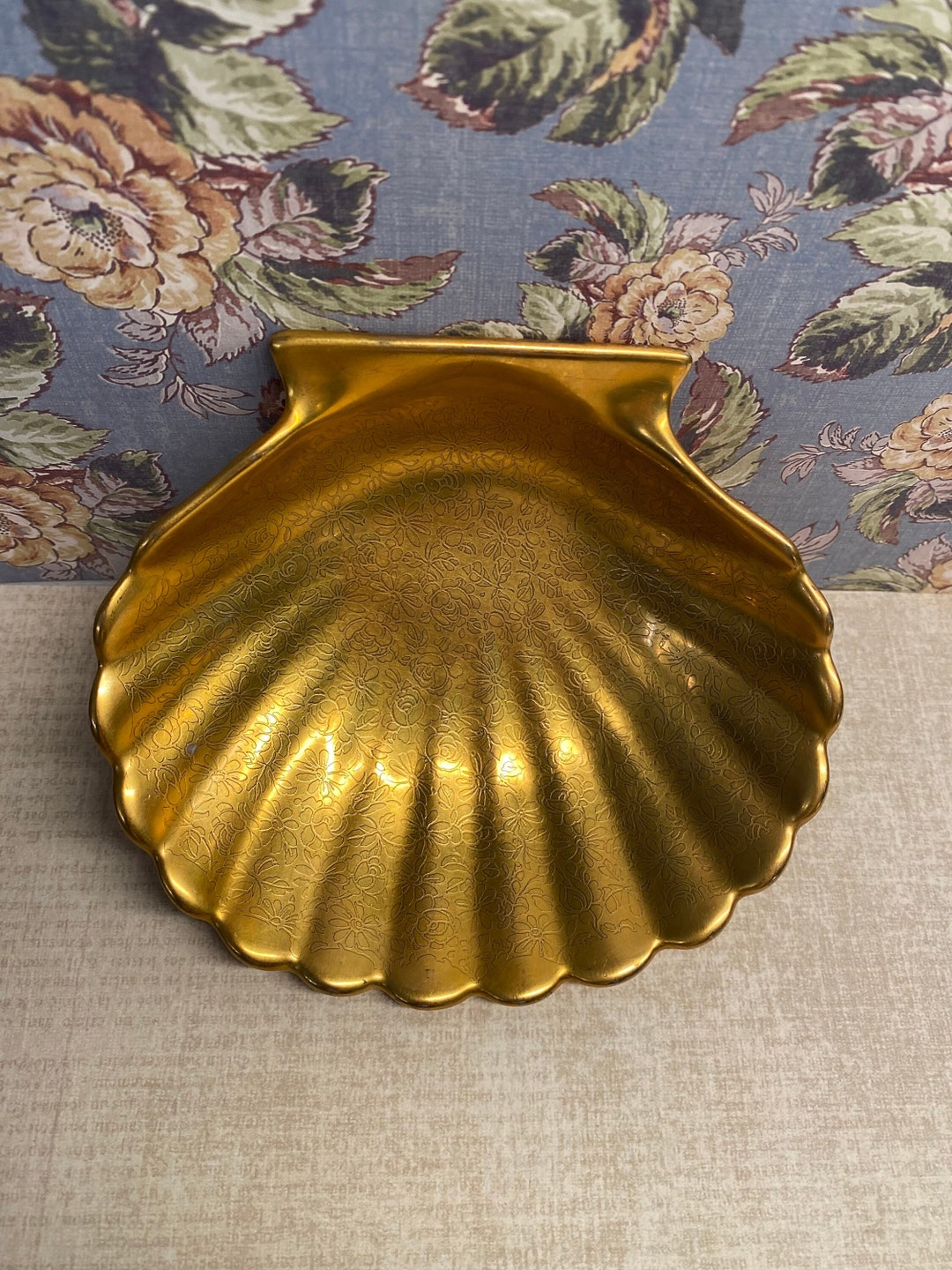 Pickard China 231 Gold Clam Shell Shape Dish / Trinket Dish / Soap Dish ...