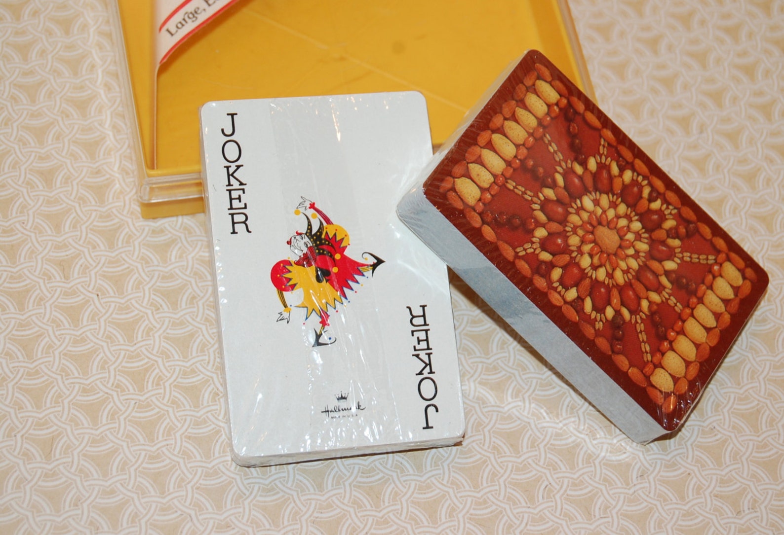Vintage Hallmark Bridge Playing Cards / Plastic Coated / "suitable ...