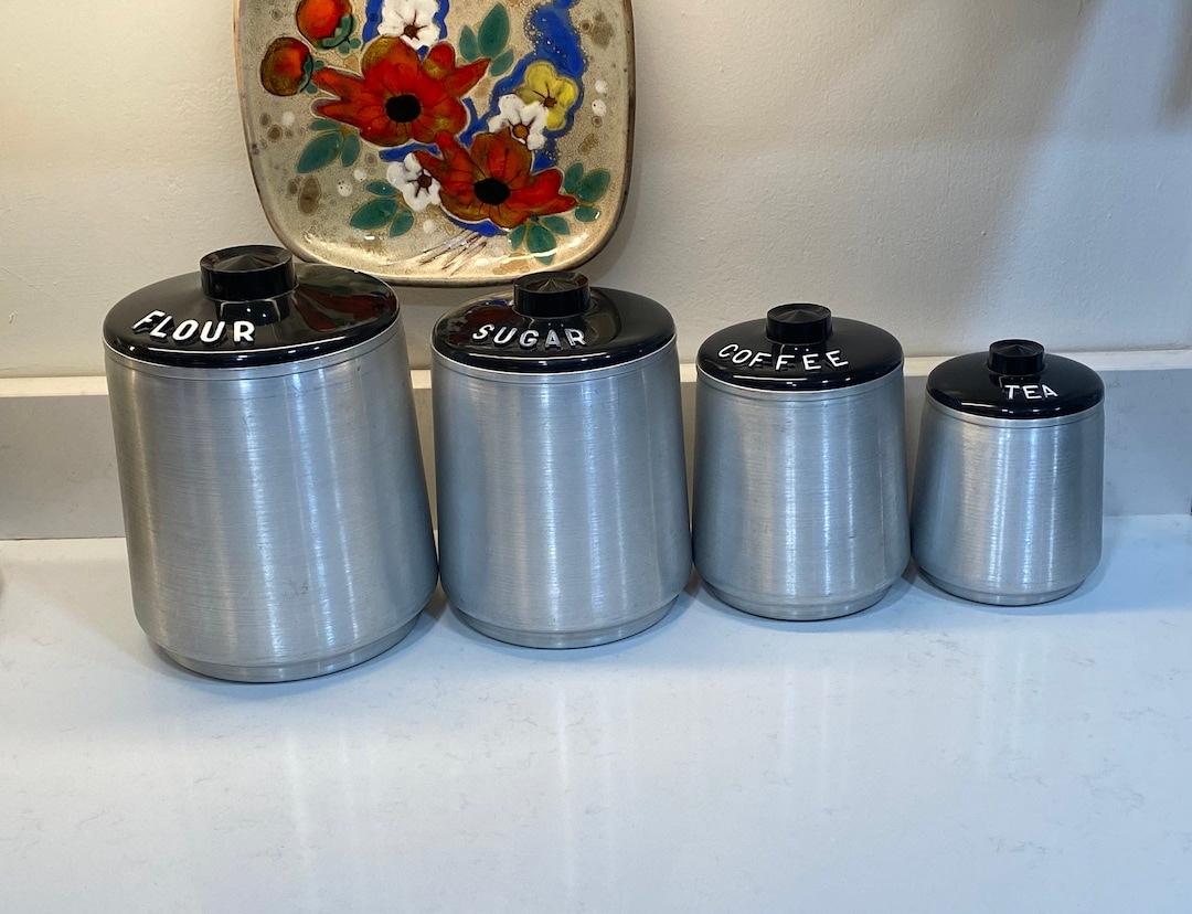 Kromex Spun Aluminum Canisters / Durable and Attractive / Set of 4 ...