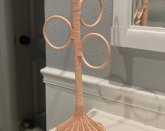 Wicker Towel Holder - Etsy