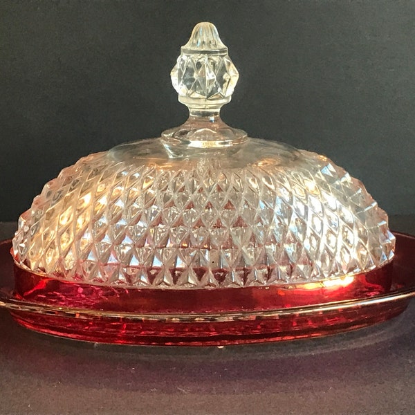 Red Butter Dish - Etsy