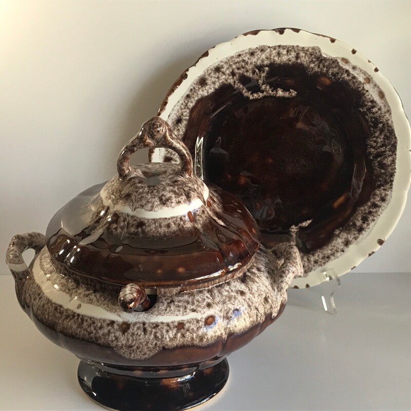 Brown Drip Dishes - Etsy