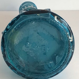 Vintage Morey Mallorca Turquoise Wine Bottle, Spanish Art Glass Barware ...