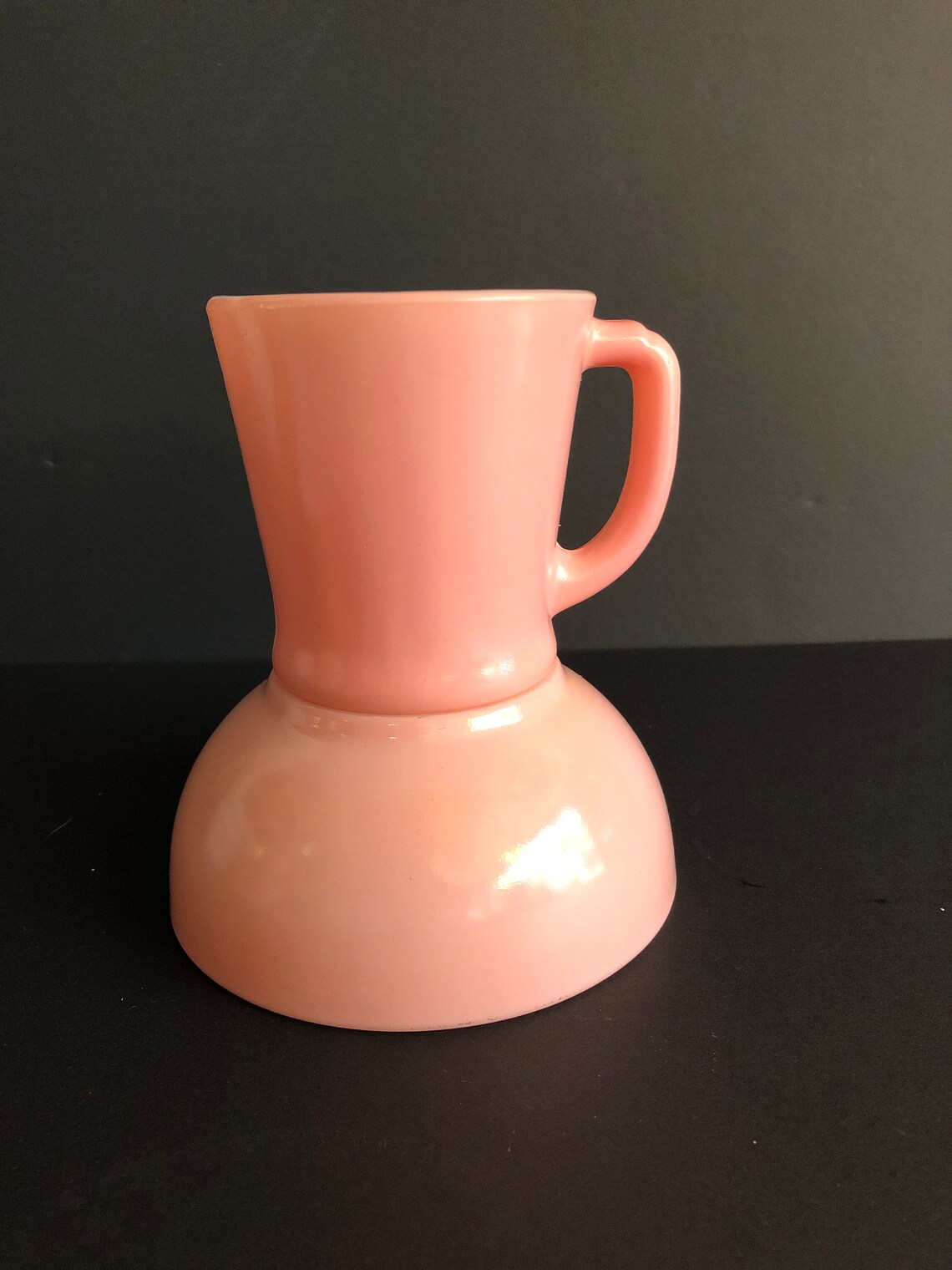 Hard to Find Milk Glass Pink Fire King Mug and Cereal Bowl Set | Etsy