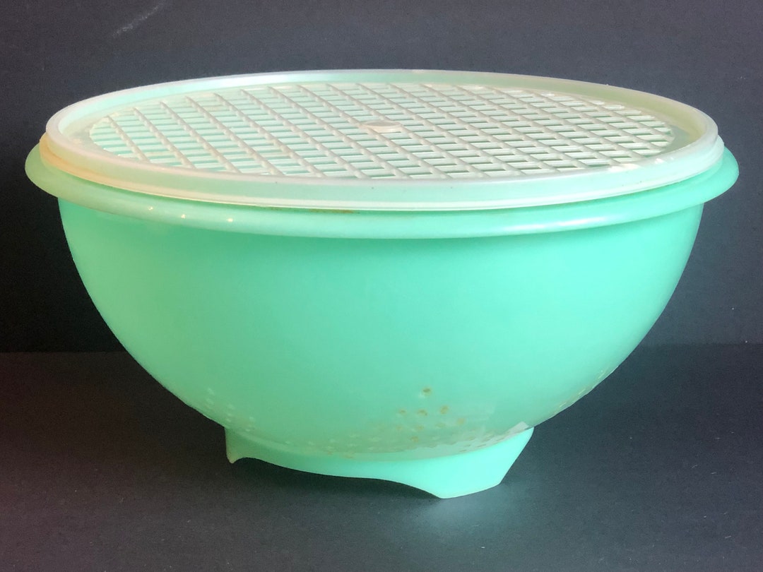 Vintage Tupperware Colander Strainer With Original Top, Jadeite Green ...