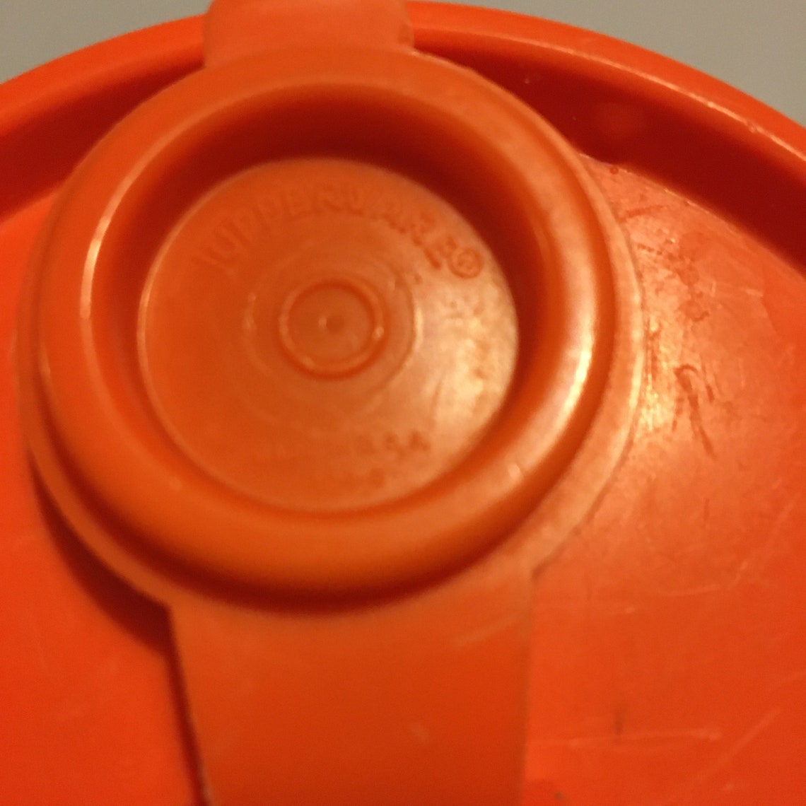 Vintage Tupperware Orange Cylinder Container With Lid - Etsy