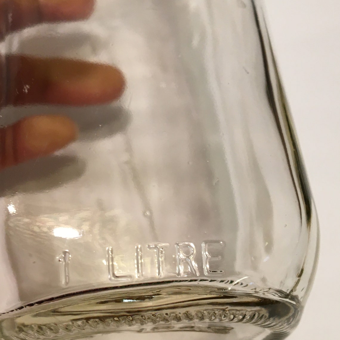 Vintage Stanpac Clear Glass Milk Bottle With Red Plastic - Etsy Hong Kong