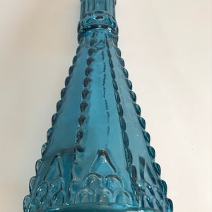 Vintage Morey Mallorca Turquoise Wine Bottle, Spanish Art Glass Barware ...
