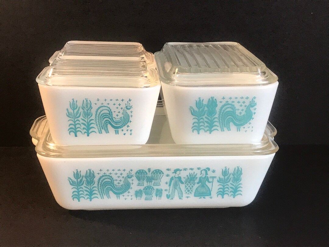 Vintage Pyrex, Amish Butterprint, Full Set With Glass Lids, Pyrex ...