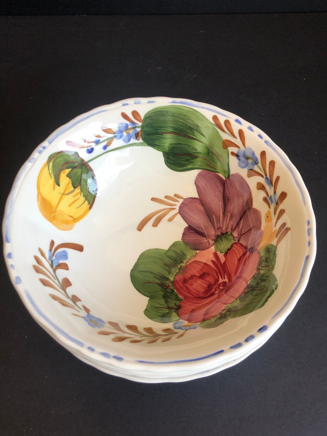 Vintage, Simpsons Pottery Belle Fiore Chanticleer Ware, Hand Painted ...