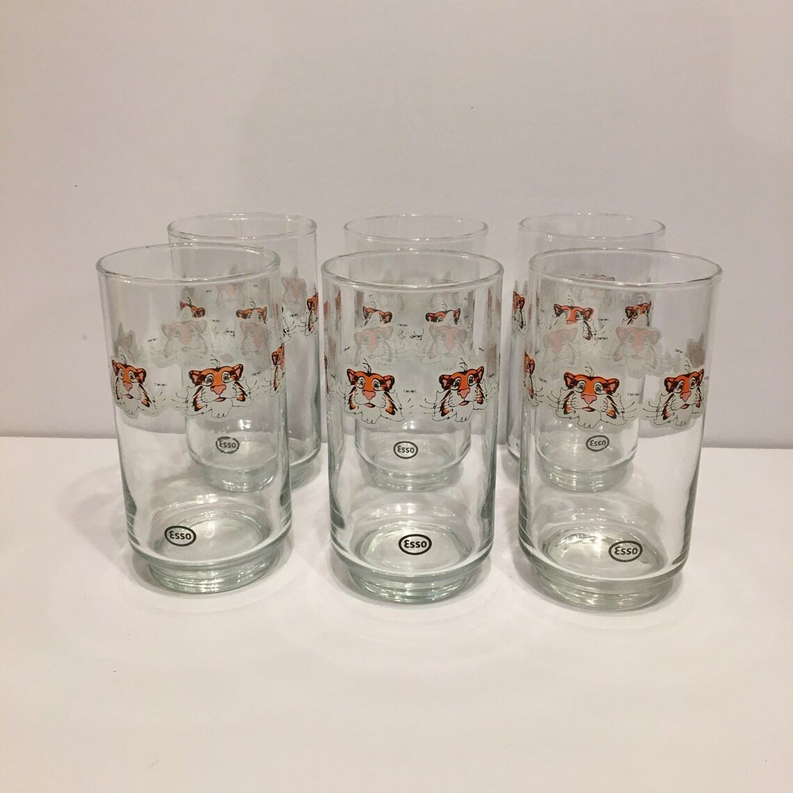 Esso Tony Tiger Set of 6 Glasses Drinking Glasses - Etsy