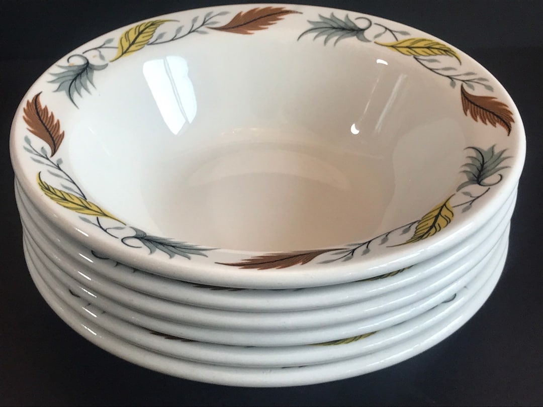 Vintage, Duraline Grindley England, Set of 6 Soup Bowls, 7-74, 6 Inches ...