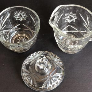 Vintage Anchor Hocking Star of David Sugar and Creamer Set - Etsy