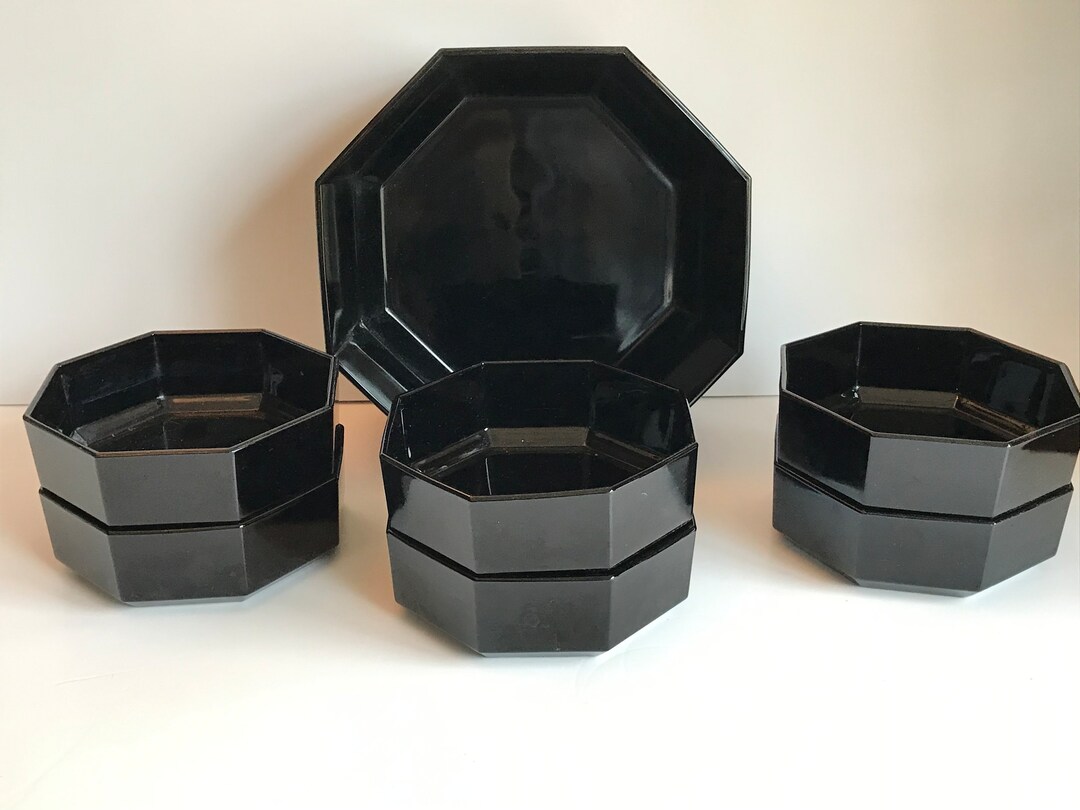 Vintage, Luminarc Arcoroc Octime Octagonal, Serving Bowl Set of 7 Pcs ...