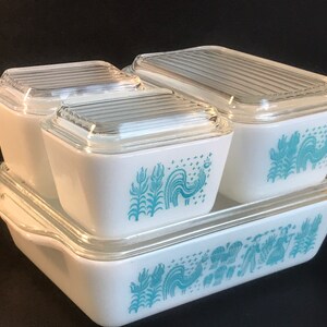 Vintage Pyrex, Amish Butterprint, Full Set With Glass Lids, Pyrex ...