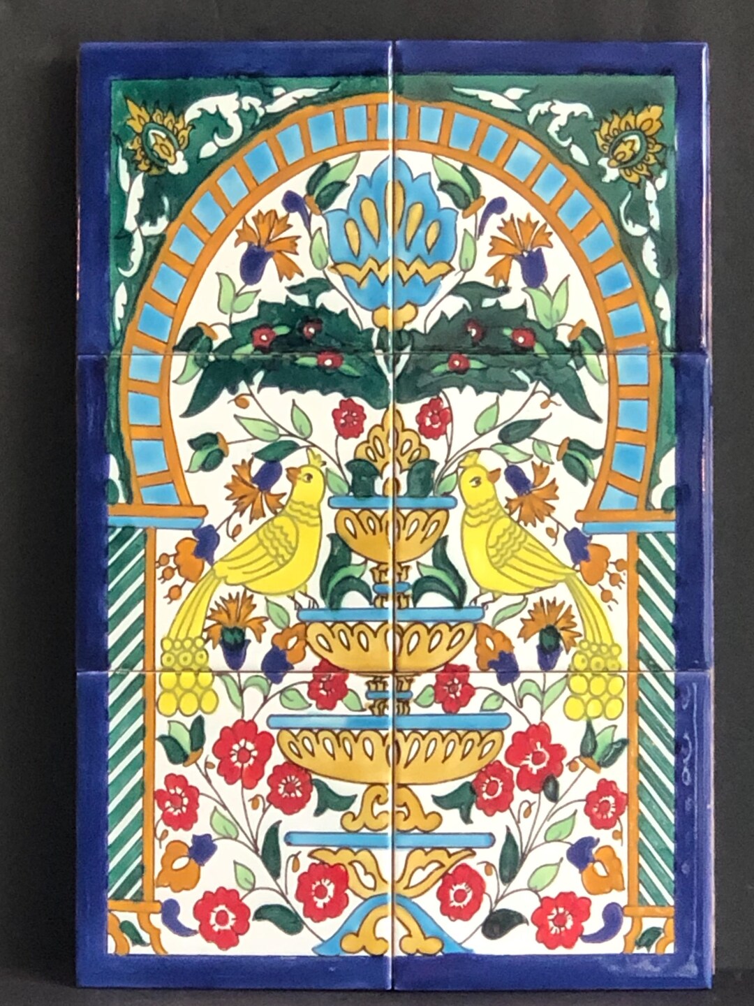 Hand Painted Hand Made Ceramic Tiles, Colorful Glazes, Wall Decoration ...
