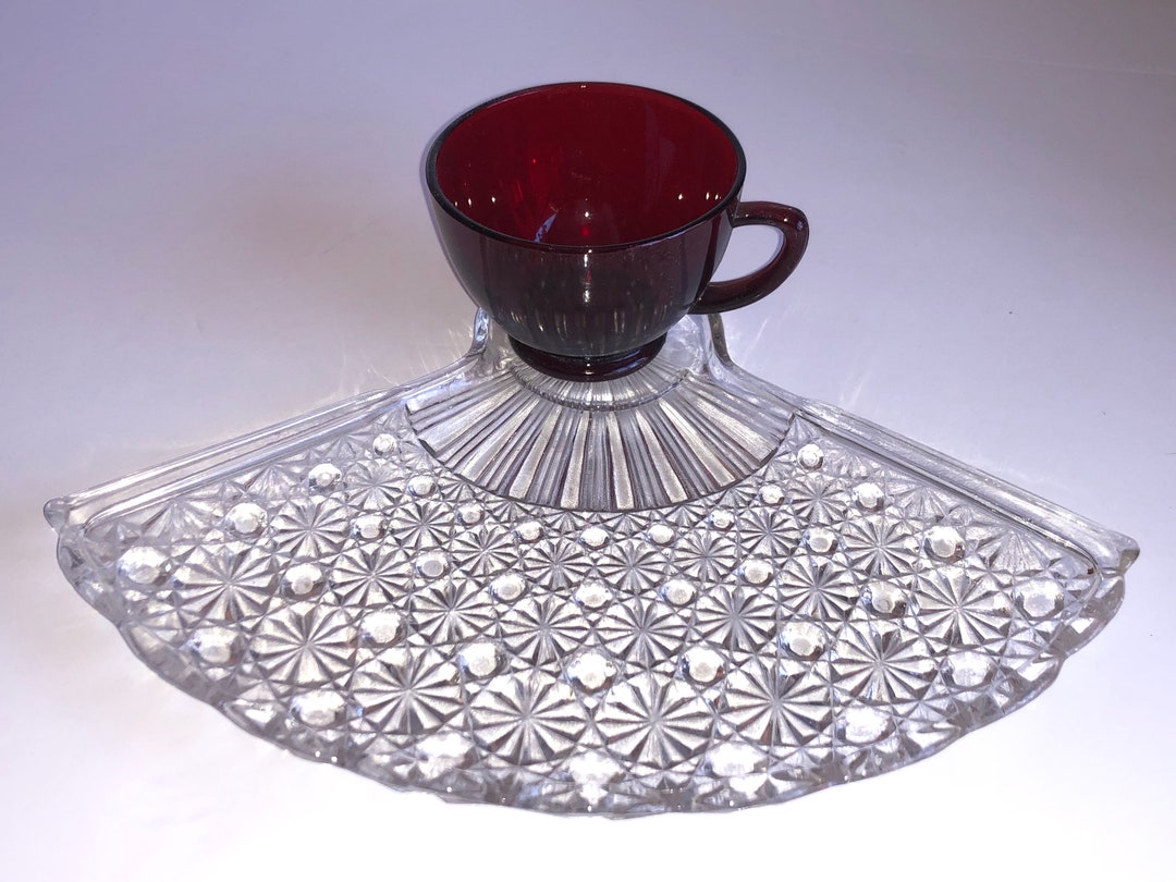 Vintage, Daisy and Button by Anchor Hocking Snack Set, Plate & Cup ...