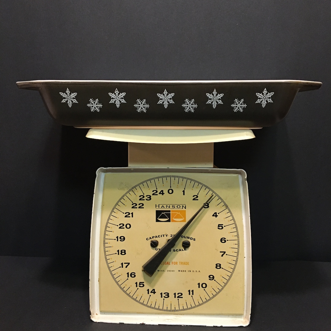 Vintage, Pyrex Rectangular, Space Saver, Black With White Snowflakes, 1 ...