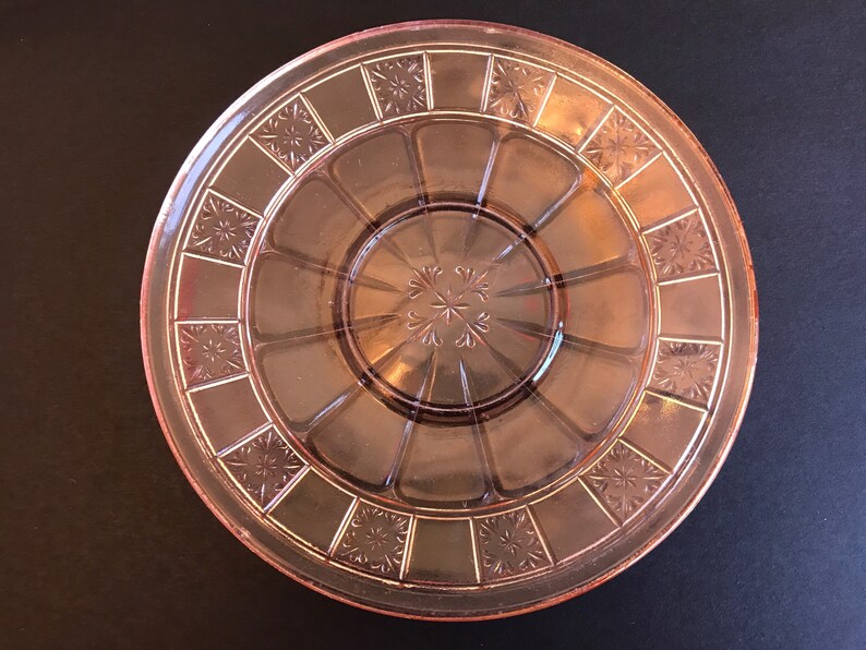 Vintage Doric Pink Depression Glass Sherbet Set, Jeannette Glass Co. - Etsy
