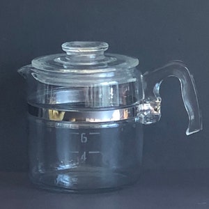 Vintage Pyrex Flameware 4 & 6 Cup Coffee Percolator Pot and Lid Only ...