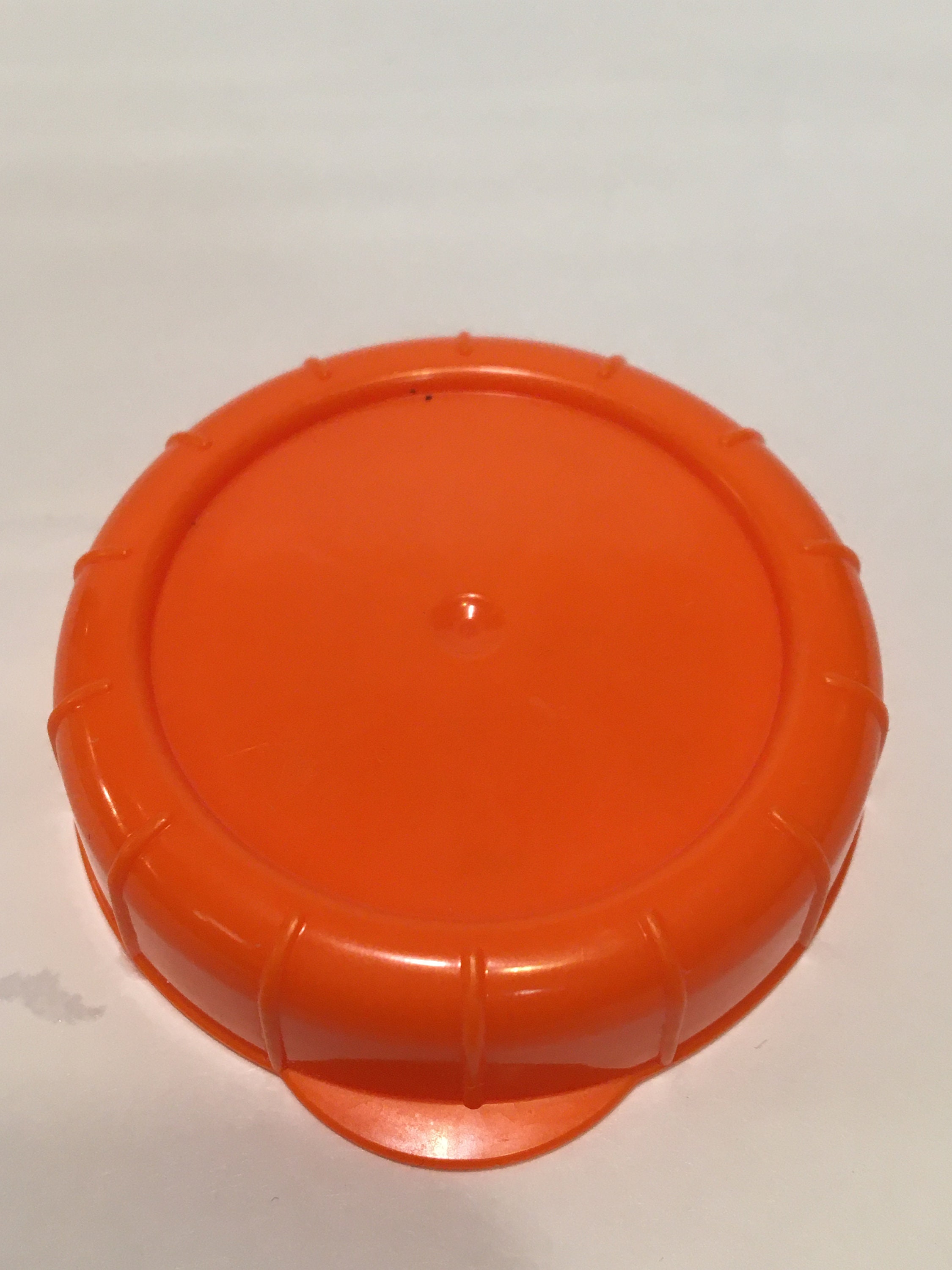 Vintage Stanpac clear glass milk bottle with orange plastic | Etsy