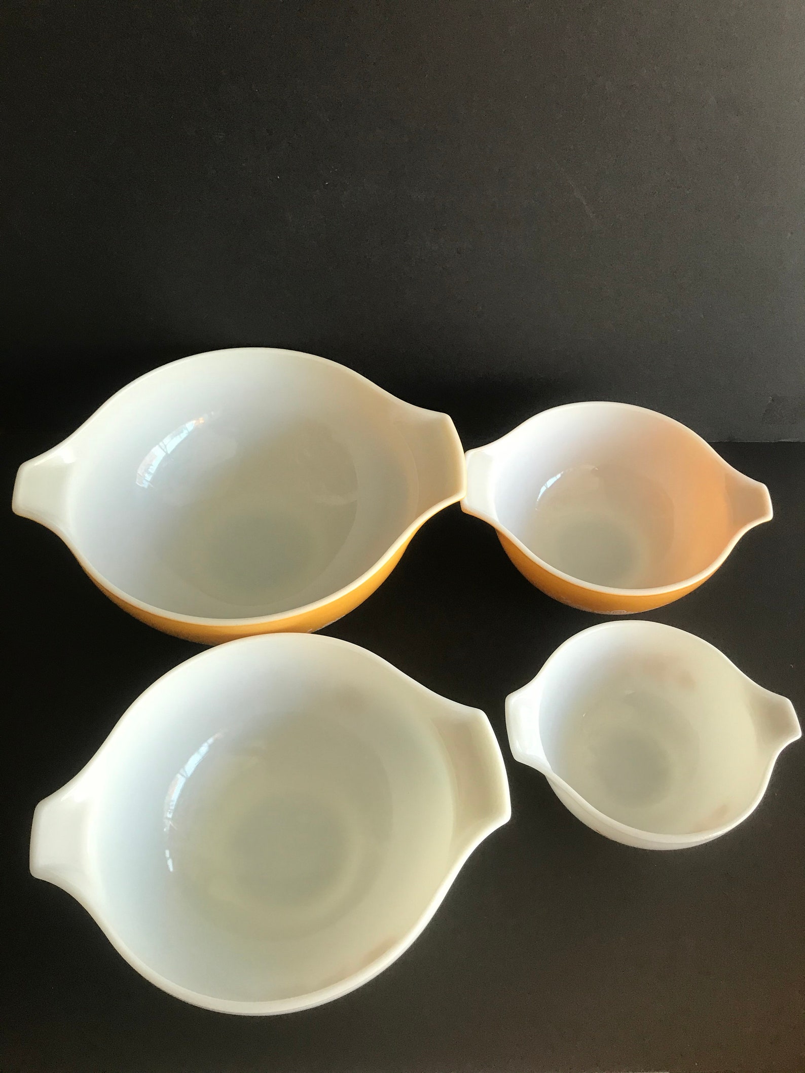 Vintage Pyrex Butterfly Gold Cinderella Nesting Bowls Set | Etsy