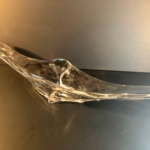 Vintage Bayel Crystal Glass Centre Piece Signed Made in France - Etsy
