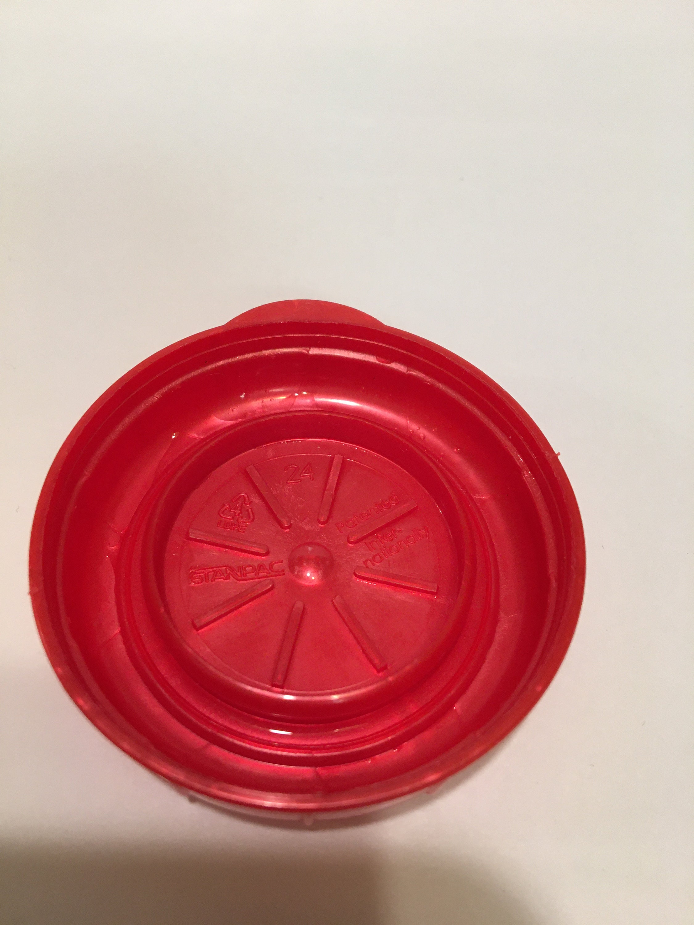 Vintage Stanpac Clear Glass Milk Bottle With Red Plastic - Etsy Hong Kong