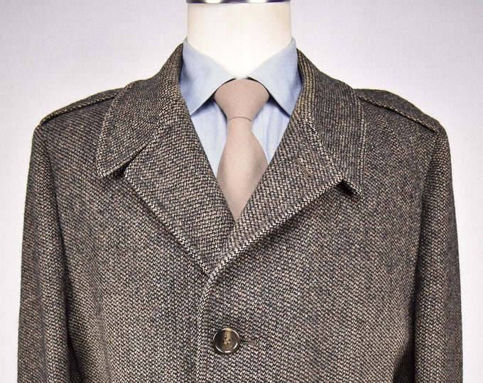 1976-1994 Johnson's Clothing Co Brown Four Button Overcoat Size: 40 - Etsy