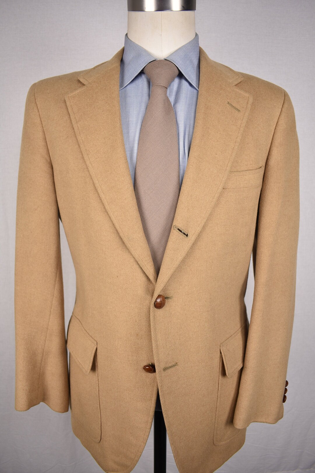 Corbin Solid Light Brown Flannel Wool? 3/2 Roll Sport Coat Size: 40R - Etsy