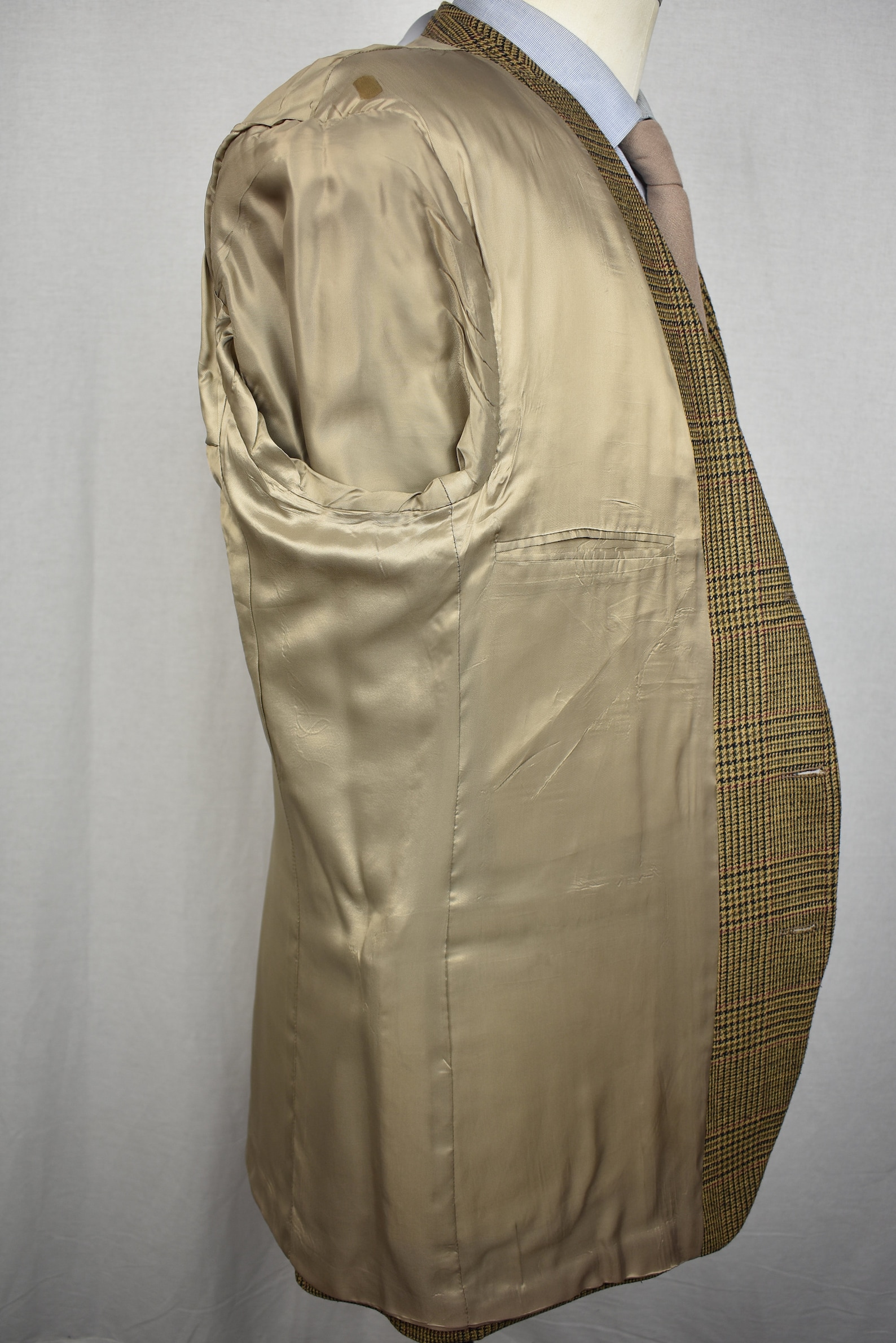 Chaps by Ralph Lauren Brown Plaid Silk/wool Blend 3/2 Roll Sport Coat ...