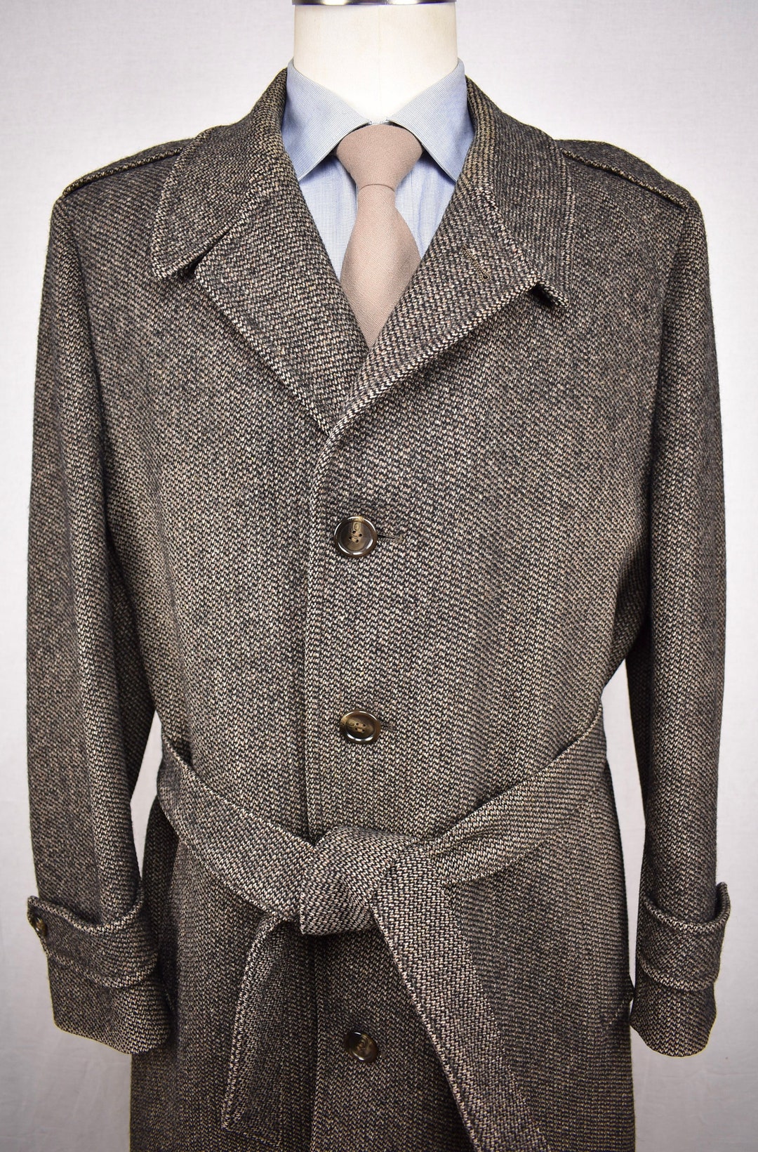 1976-1994 Johnson's Clothing Co Brown Four Button Overcoat Size: 40 - Etsy