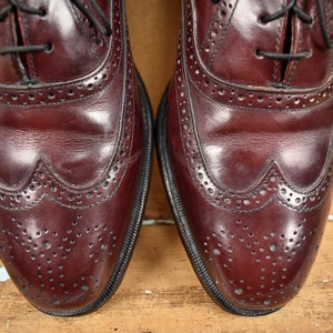 Bostonian Burgundy Wingtip Balmoral W/ Brogue Styling Size: 9D - Etsy