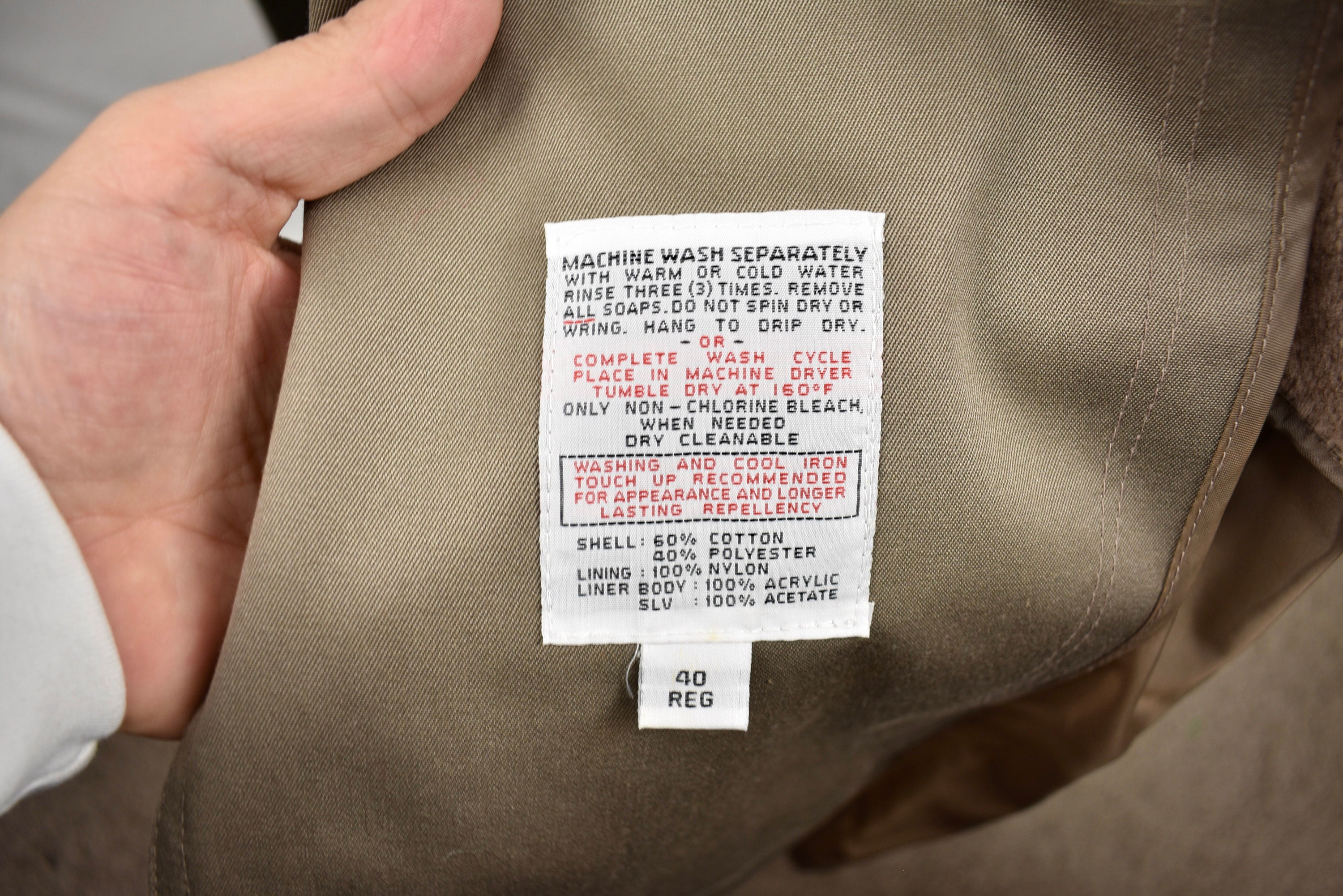 Charles Klein Solid Brown Cotton/poly Blend Double Breasted Trench Coat ...