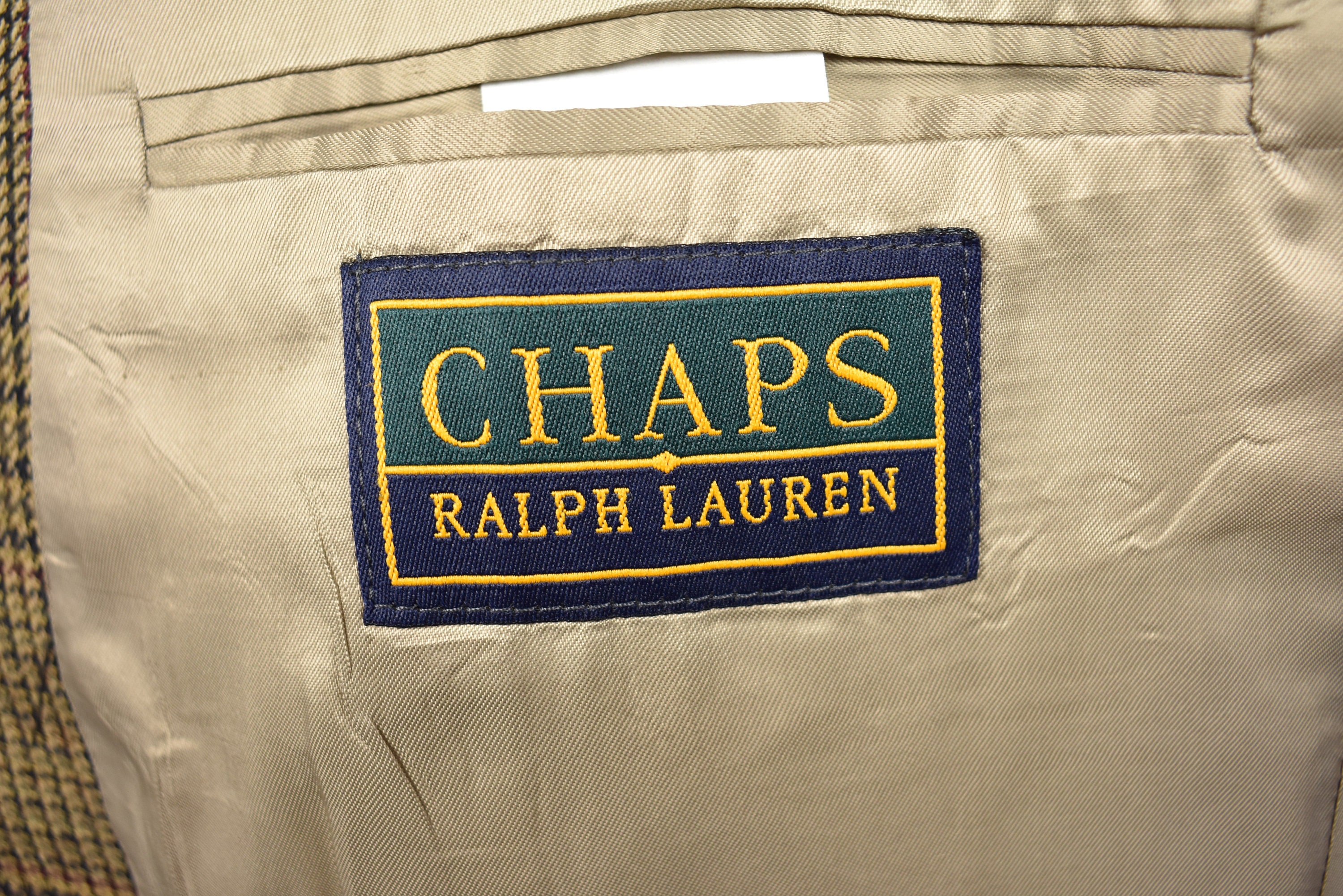 Chaps by Ralph Lauren Brown Plaid Silk/wool Blend 3/2 Roll Sport Coat ...