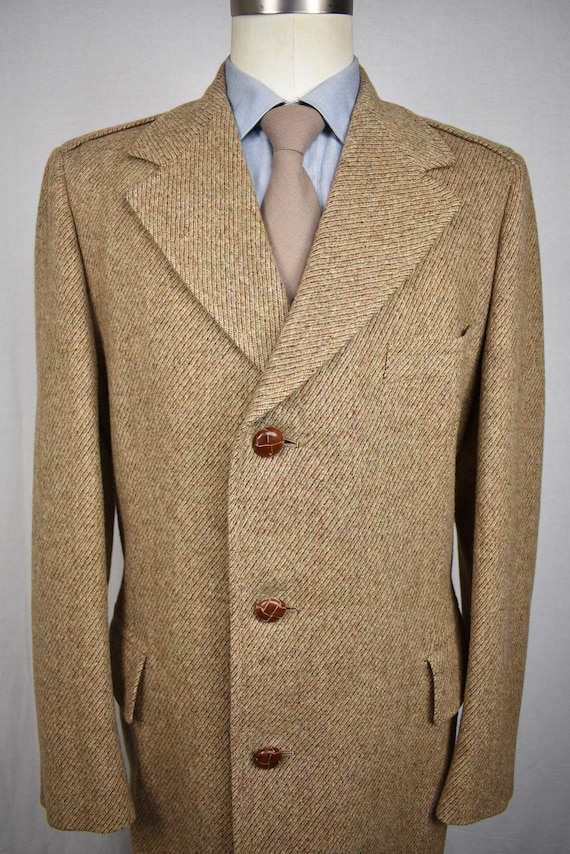 1970's Charles A. Brown Solid Brown Wool Three Button - Etsy