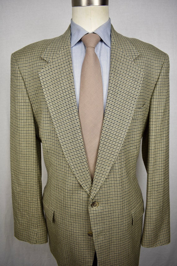 J. Riggins Light Brown Houndstooth Check Wool Two But… - Gem