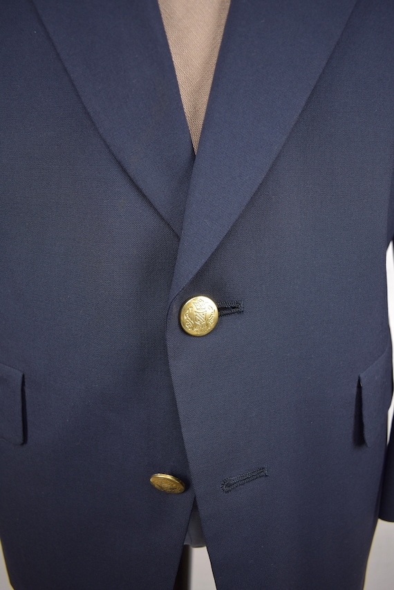 1976-1994 Hart Schaffner Marx Micron 2000 Navy Blue T… - Gem