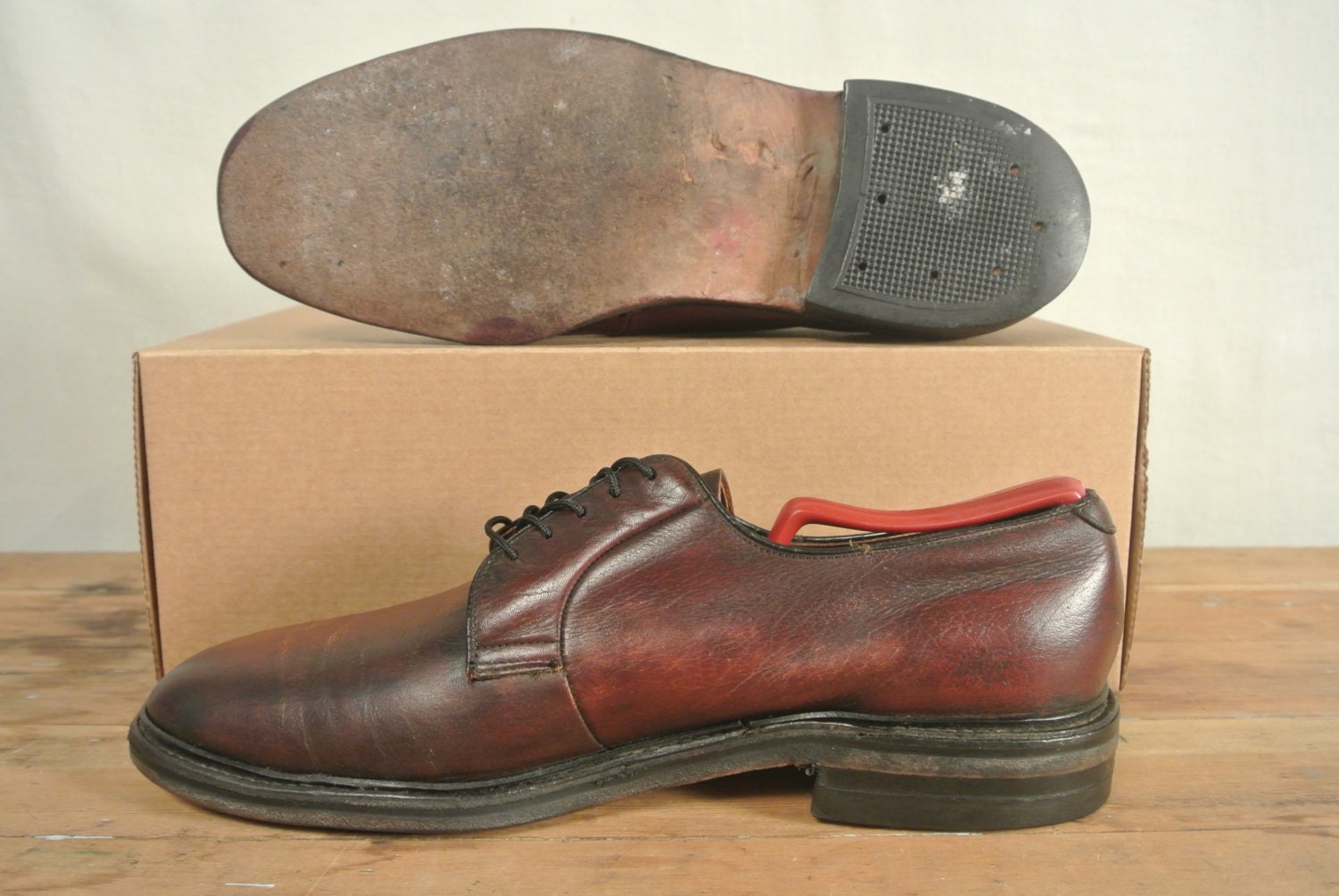 Freeman Free Flex Burgundy Round Toe Lace up Blucher Men's - Etsy