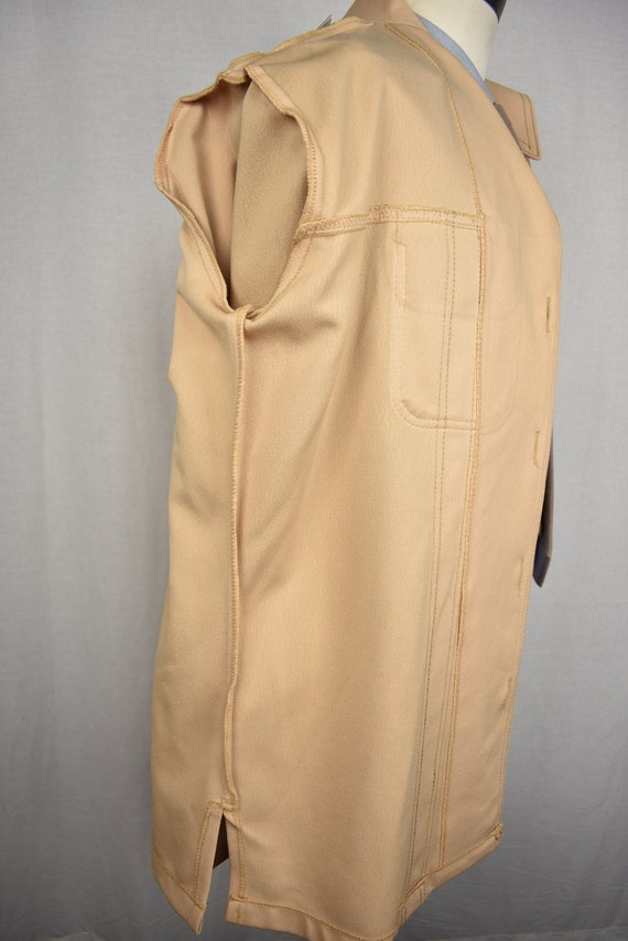 1970-80's JCPenney Light Brown Polyester Four Button … - Gem
