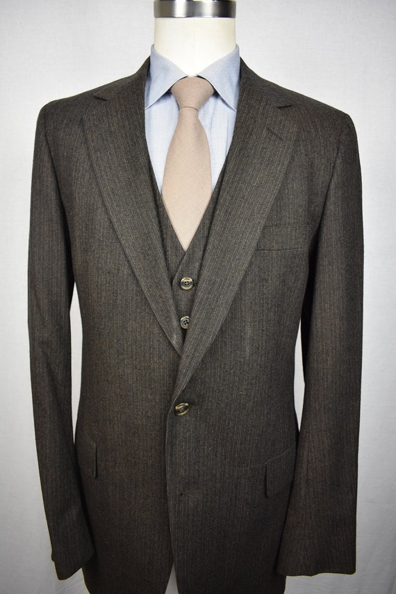 1970's Austin Reed Brown Striped 100% Wool Two Button - Etsy