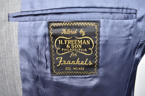 1976-1994 H. Freeman & Son Solid Light Gray Wool 3/2 … - Gem