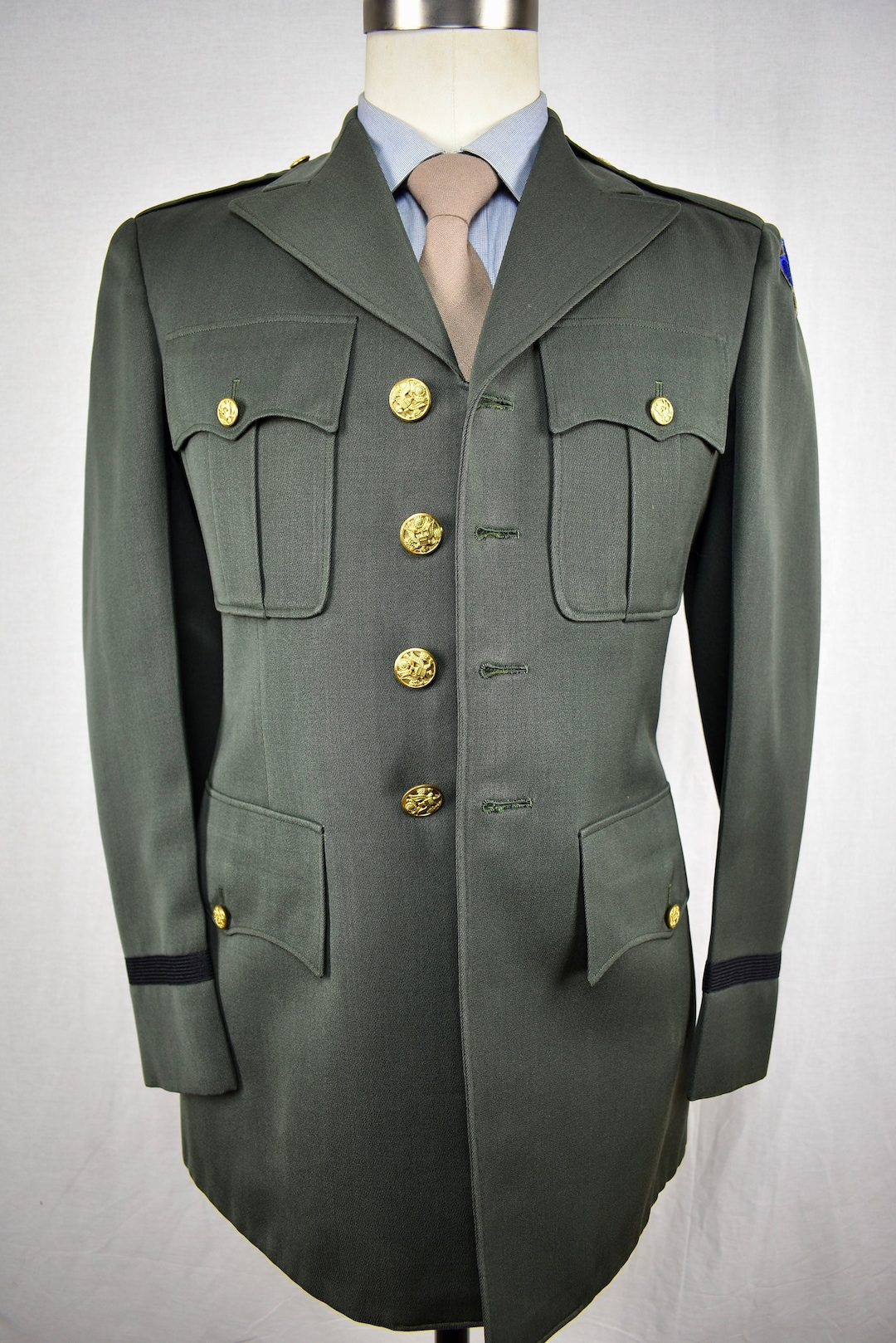 1950-60's Heck Ross Uniform Co Dark Green Formal Military Two Pc Suit ...