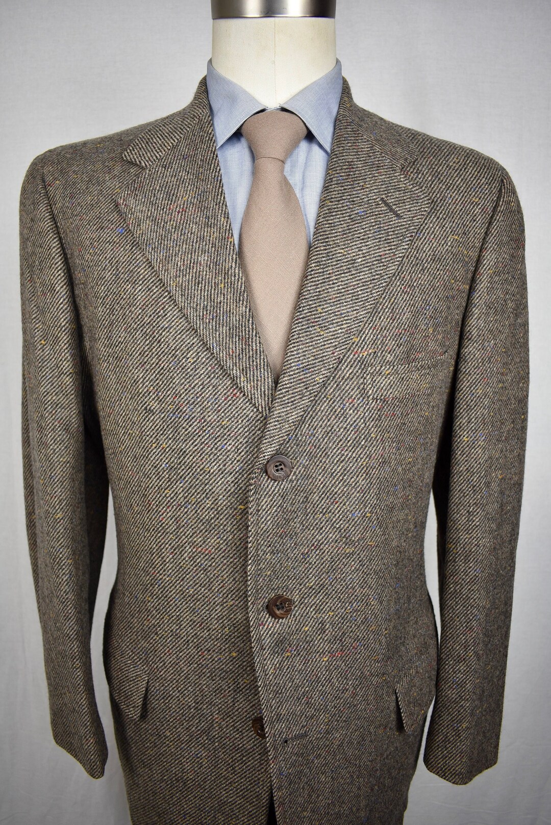 1976-1994 Paul Whitmore Brown Wool Flannel Two Button Sport Coat Size ...