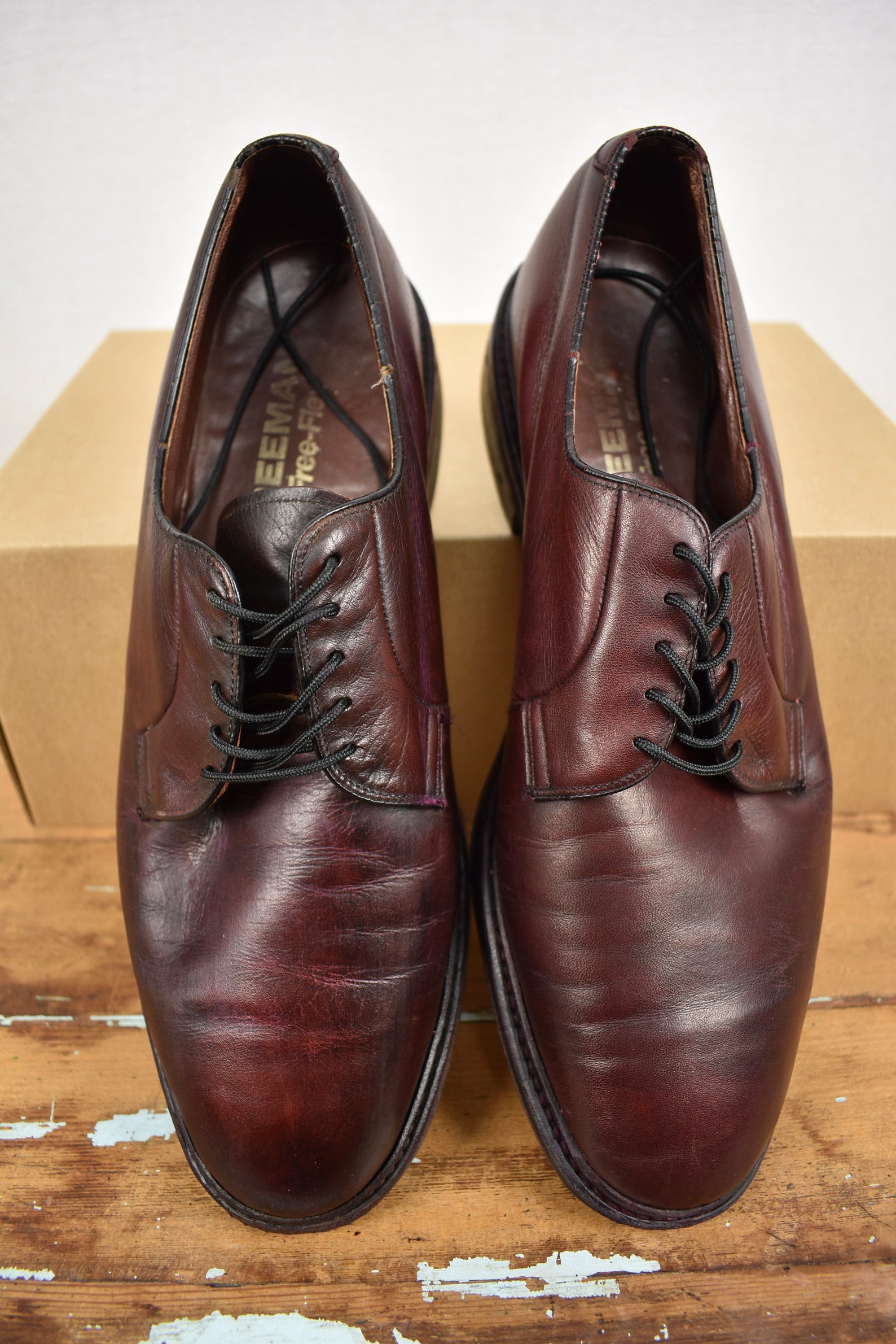 Freeman Free Flex Burgundy Round Toe Lace up Blucher Men's Size: 9.5C ...