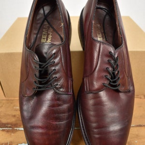 Freeman Free Flex Burgundy Round Toe Lace up Blucher Men's Size: 9.5C ...