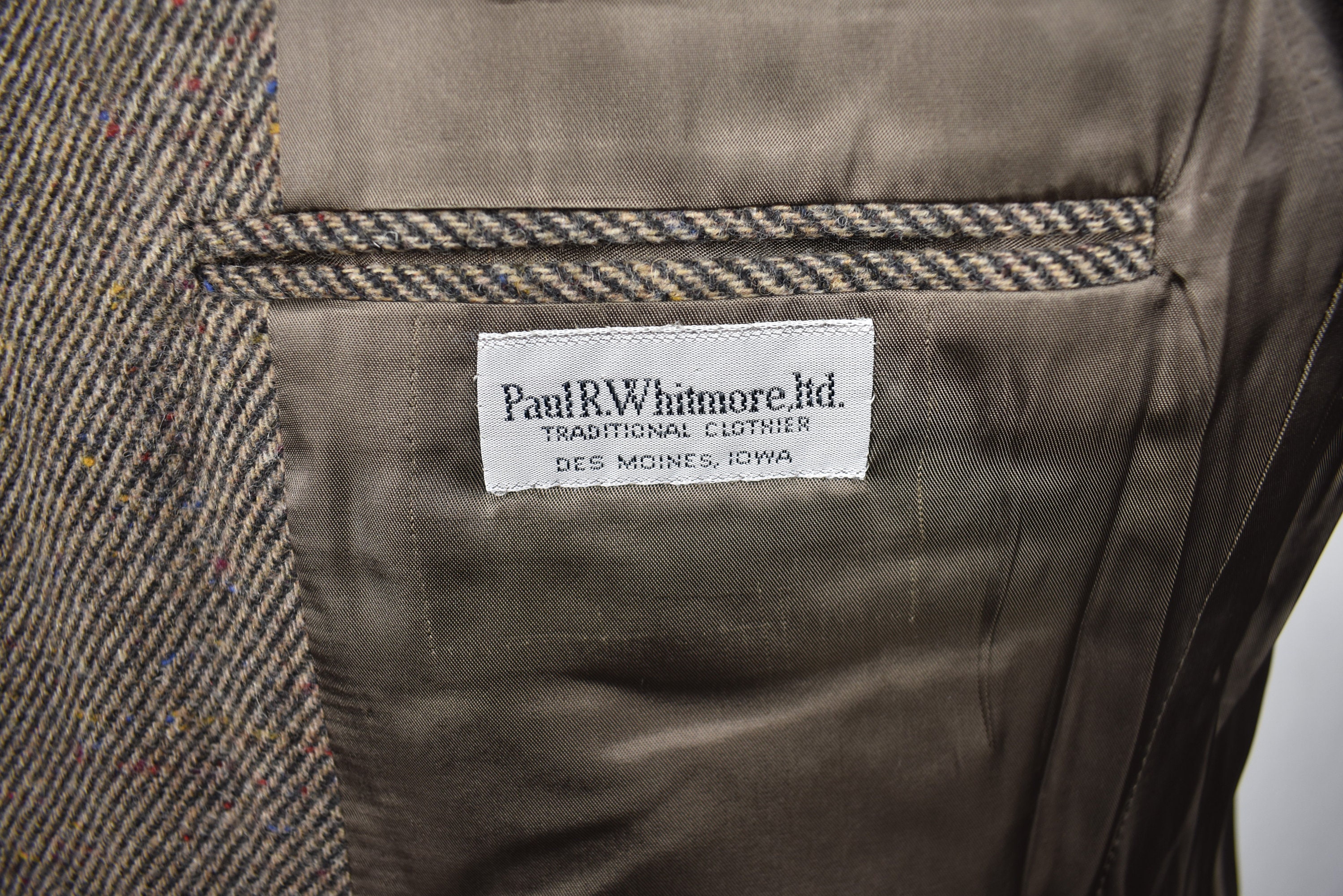 1976-1994 Paul Whitmore Brown Wool Flannel Two Button Sport Coat Size ...