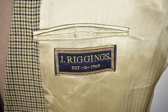 J. Riggins Light Brown Houndstooth Check Wool Two But… - Gem
