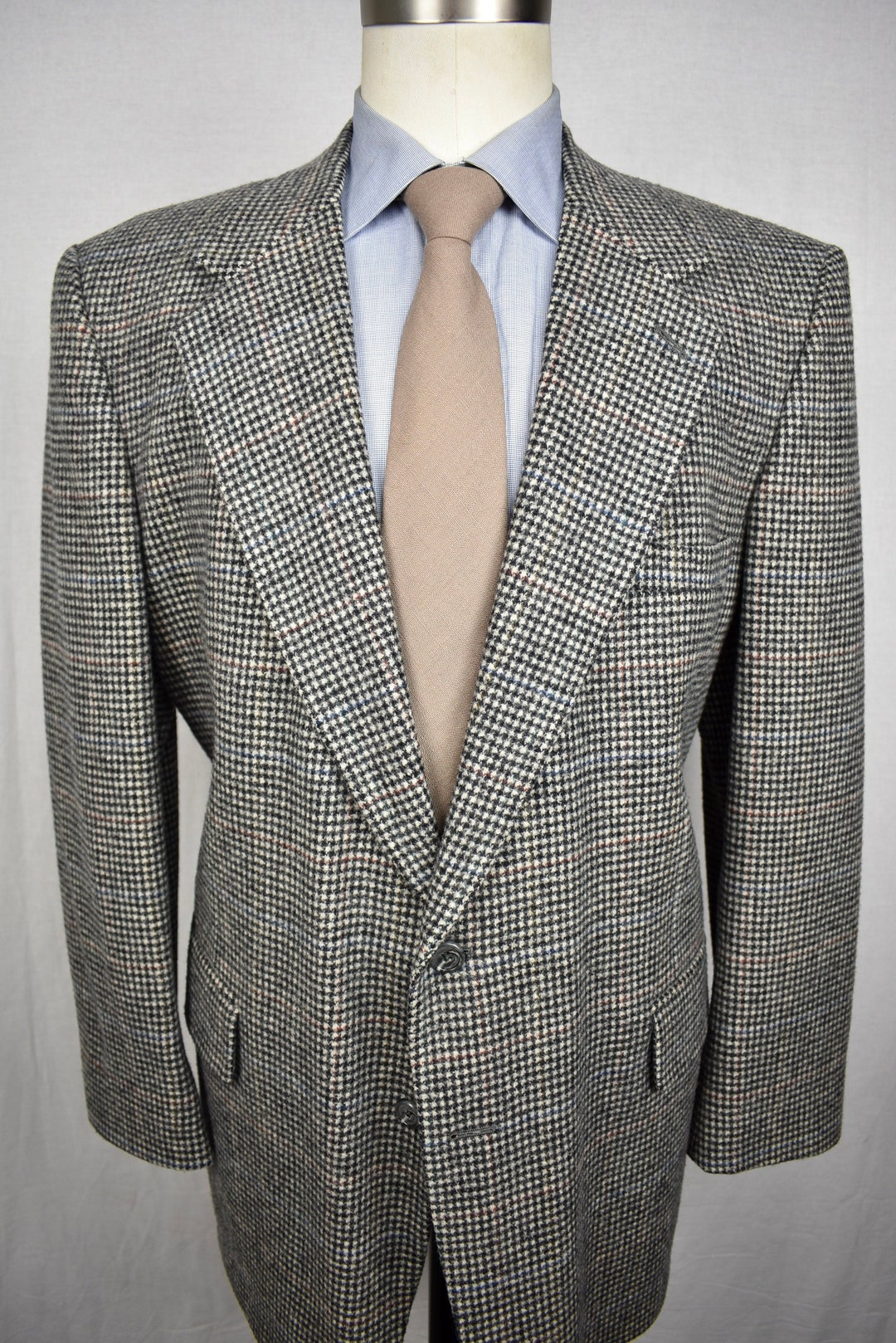 1976-1994 Gary Michael's Clothing Gray Flannel Wool Two Button Sport ...