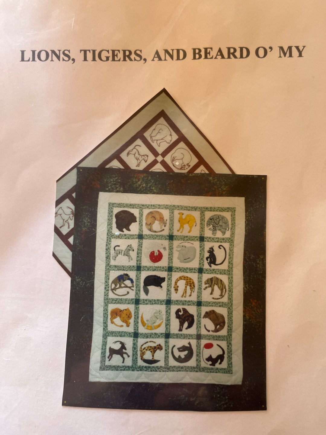 Lions, Tigers and Beard O’my Quilt Kit by Leita E Shahan - Etsy